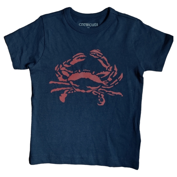 Crewcuts | Shirts & Tops | Crewcuts Navy Blue Tshirt Red Crab Toddler ...